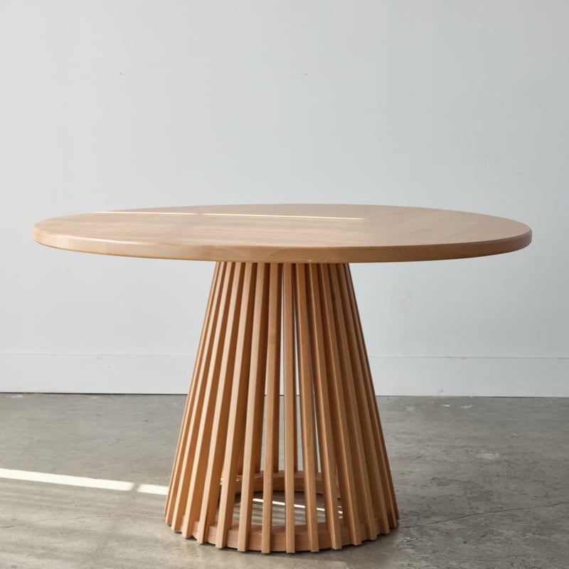 Zero Waste Round Wood Table Avocado Green Mattress